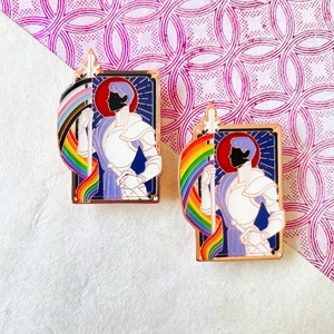 Pride Enamel Pin LGBT LGBTQ Queer Progress Rainbow Flag Shield - Etsy