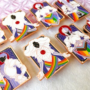 Pride Enamel Pin LGBT LGBTQ Queer Progress Rainbow Flag Shield Sword - Etsy