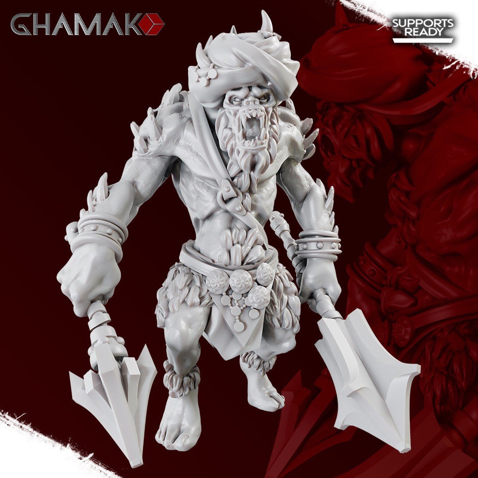 Persian Ogre Yeti 3 Ghamak 3D Printed 32 Mm Scale - Etsy