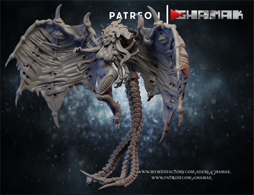 Alien Hybrid Cultists Matriarch Ghamak 3D Printed 32 Mm Scale - Etsy