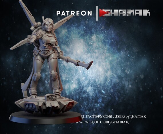 Ethereal Alien Pin-up Ghamak 3D Printed 32 Mm | Etsy