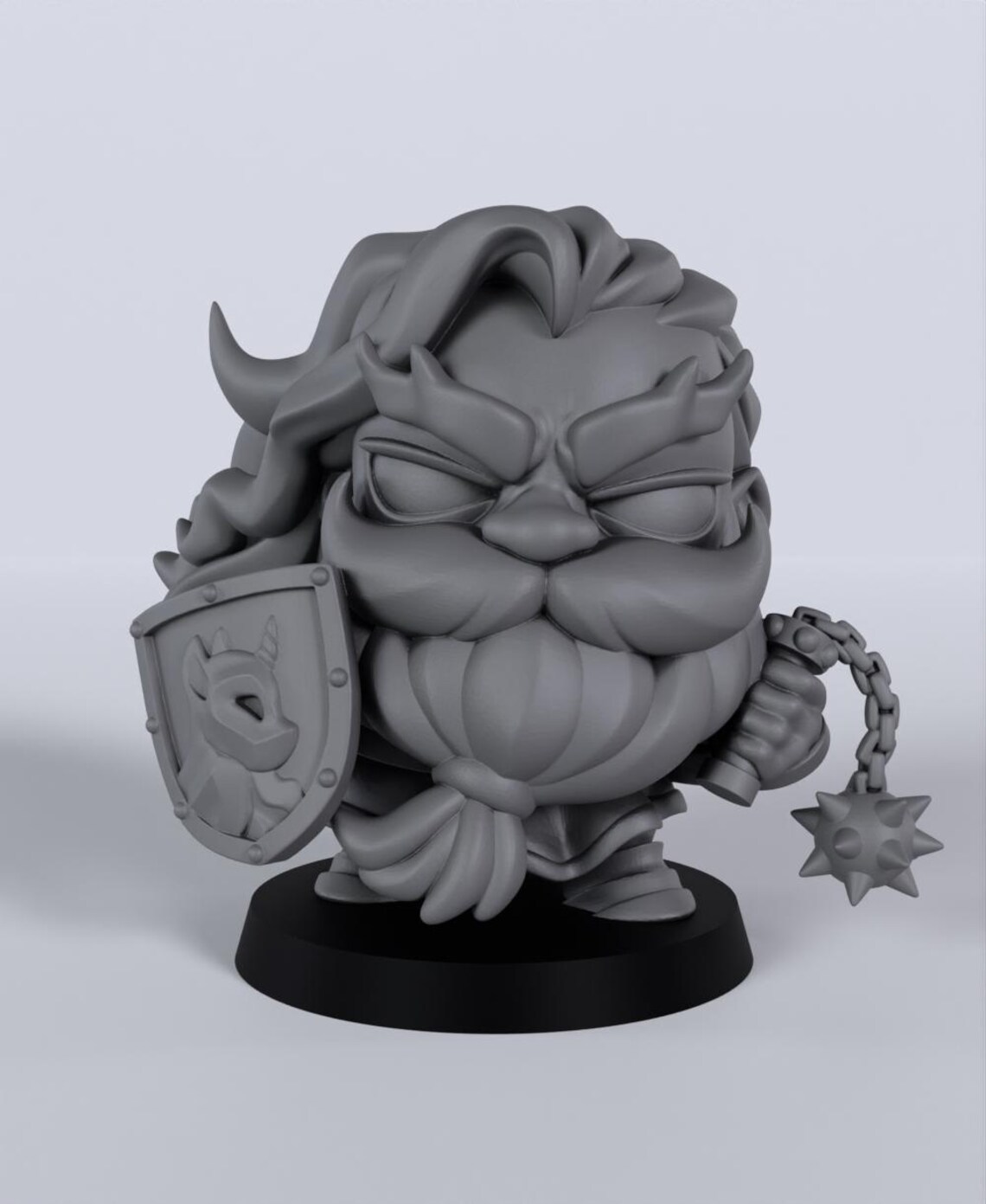 Male Dwarf Fighter Chibi Forge 3D Printed 5e Dnd Inspired for FUN for ...