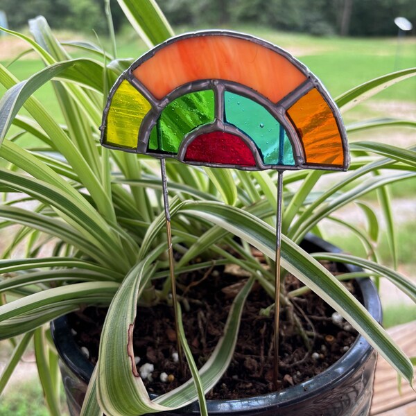 Stained Glass Plant Stake - Etsy