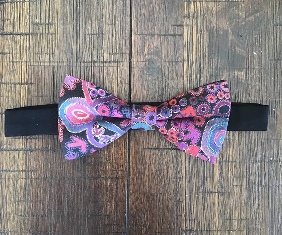 Bow Tie Australian Aboriginal Art Fabric - Etsy