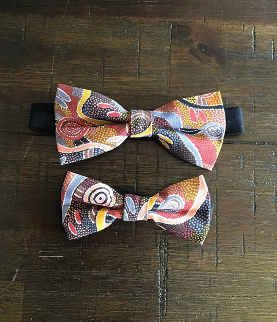 Bow Tie Australian Aboriginal Art Fabric for Both Adults and - Etsy