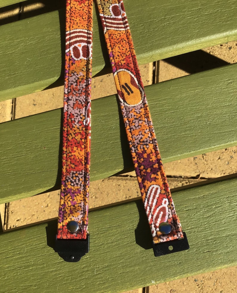 Lanyard Australian Aboriginal Art Fabric 2cm Wide Strap, Key, ID, Card ...