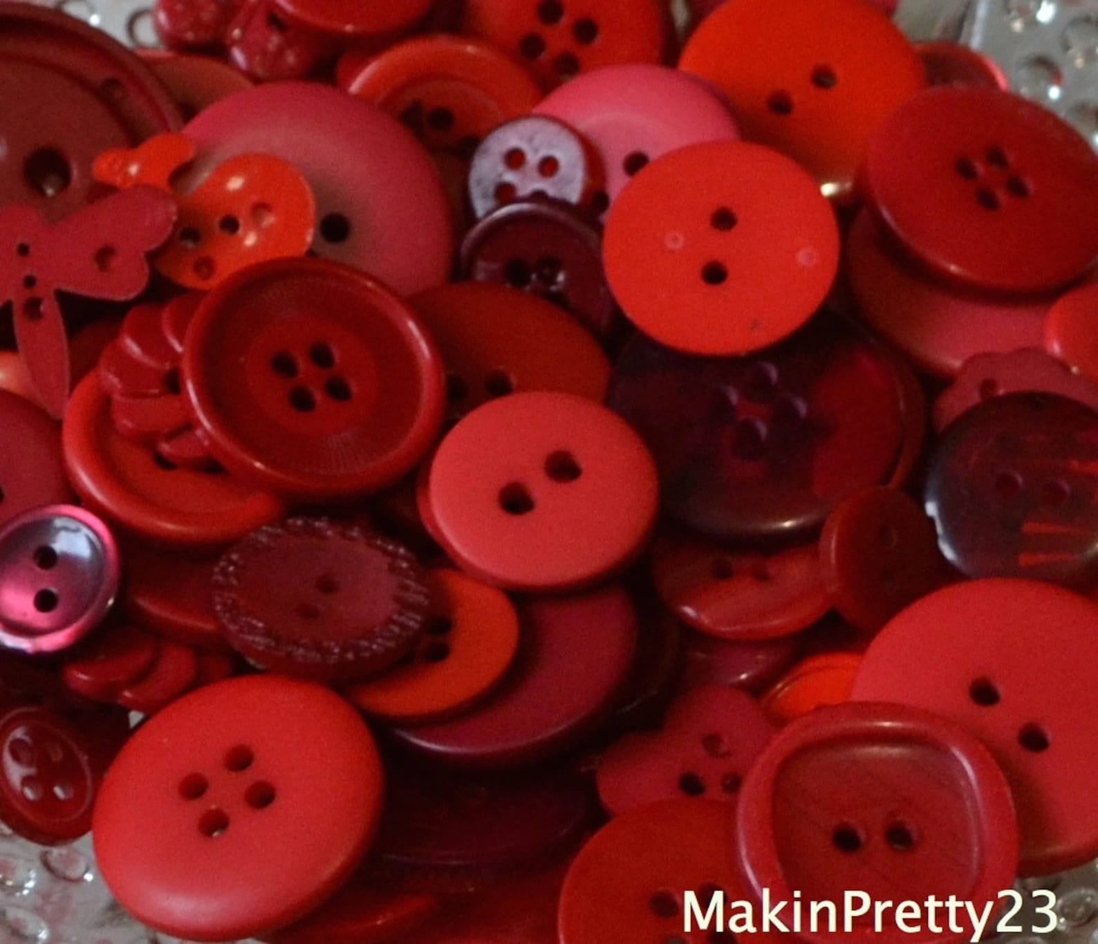 Red Buttons Mixed Bulk Choose Your Quantity 50 or 100 - Etsy