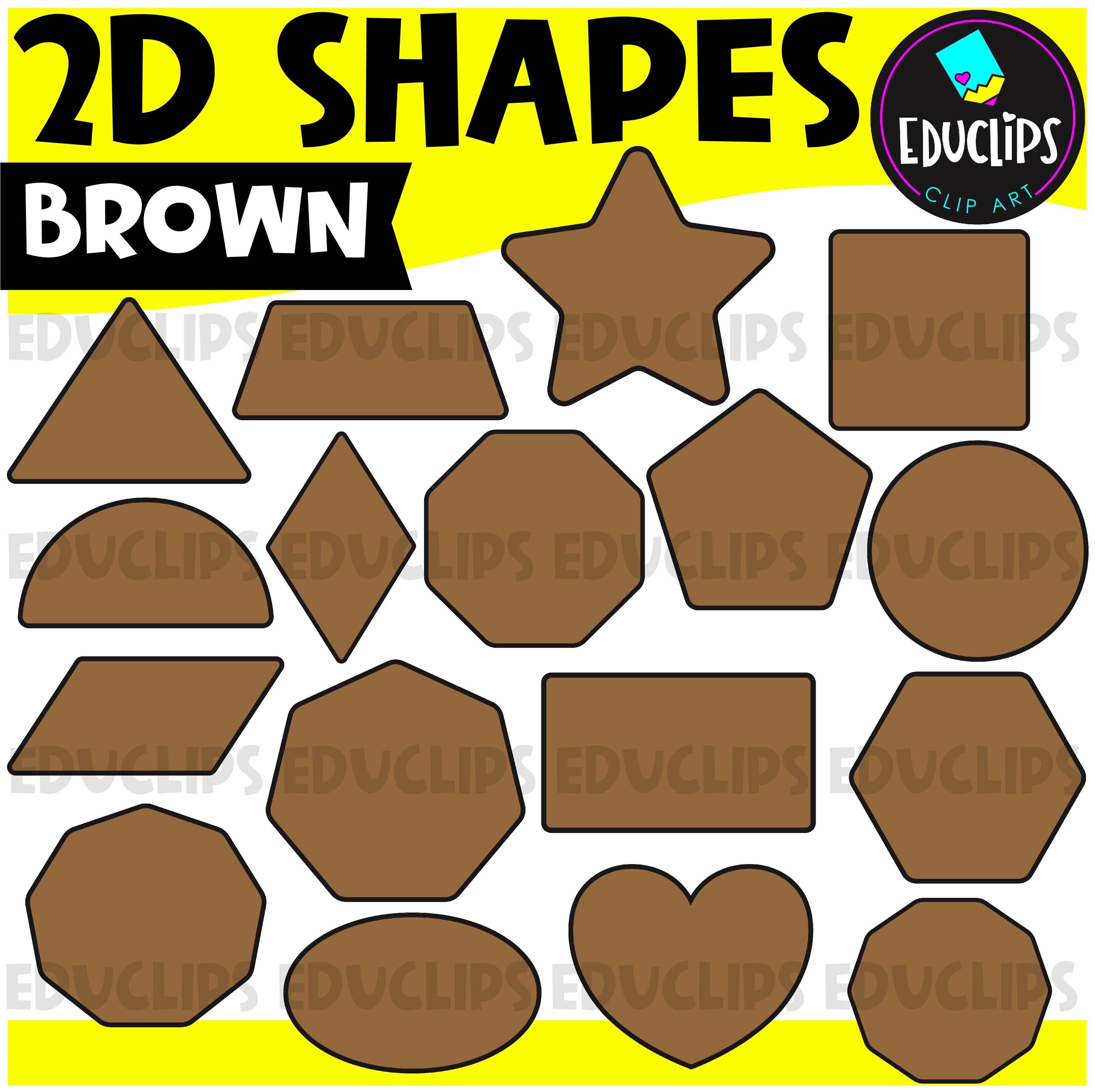 2D Shapes Clip Art Bundle - Etsy