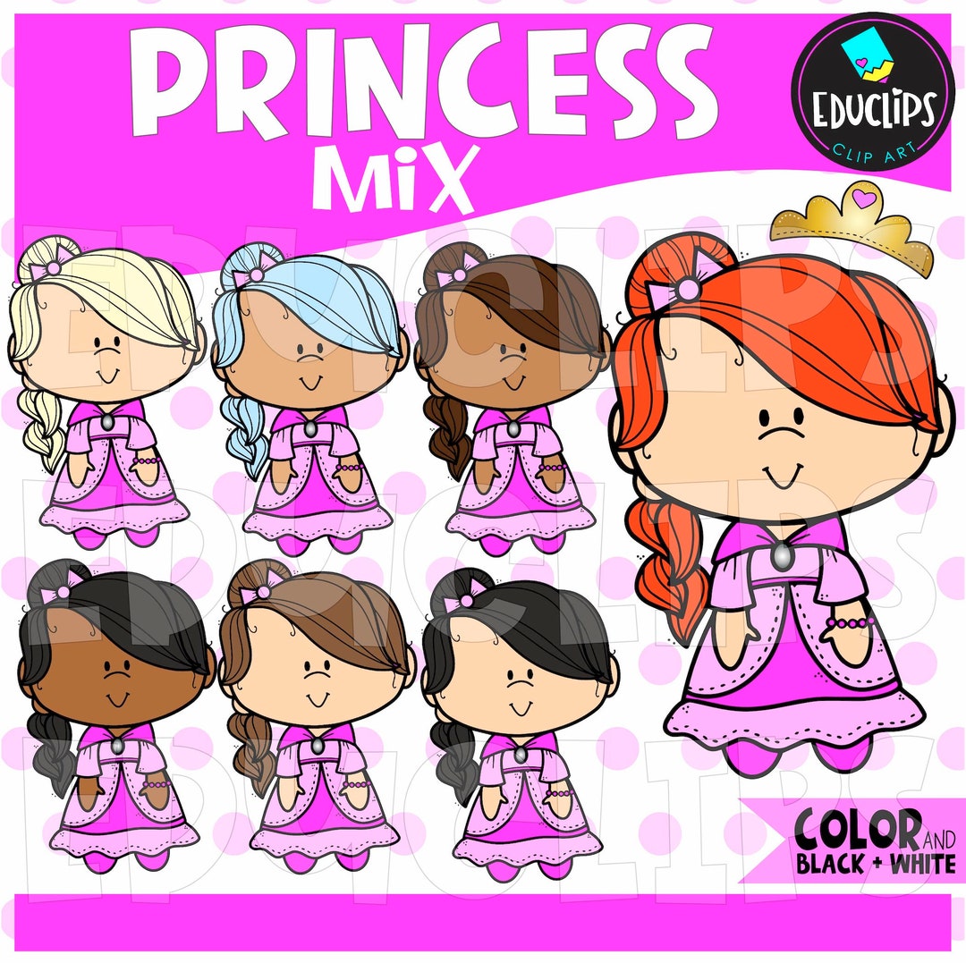 Princess Mix Clip Art, Fairy Tales, COMMERCIAL USE, Princesses - Etsy
