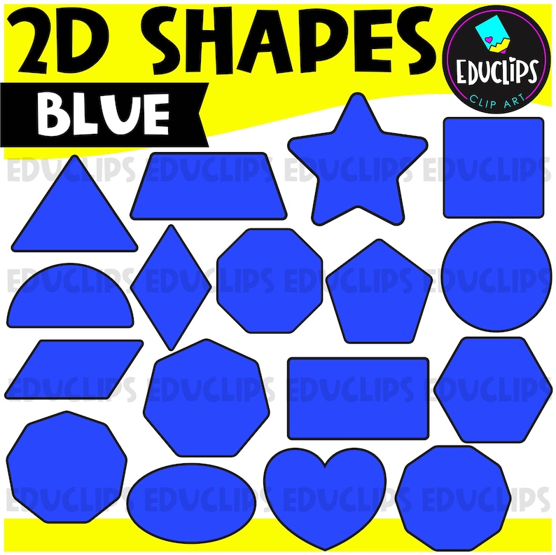 2D Shapes Clip Art Bundle - Etsy