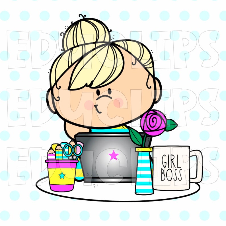 Girl Boss Clip Art, Female CEO Images, Office Girl Graphics, COMMERCIAL ...
