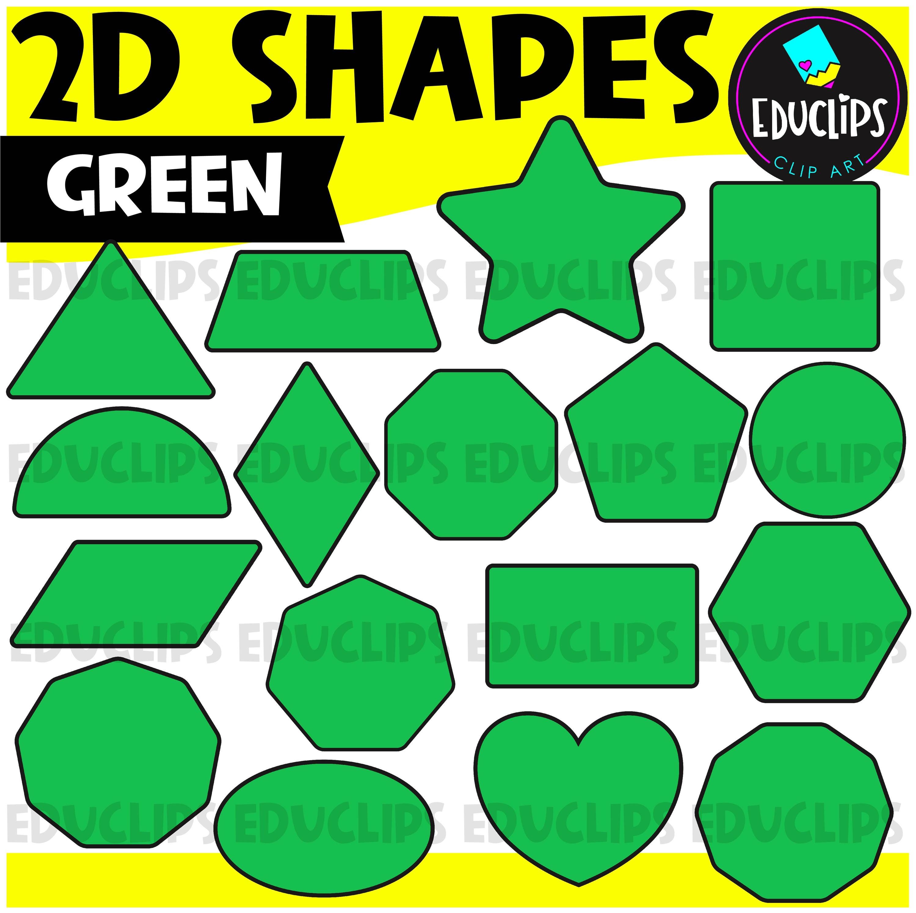 2D Shapes Clip Art Bundle - Etsy