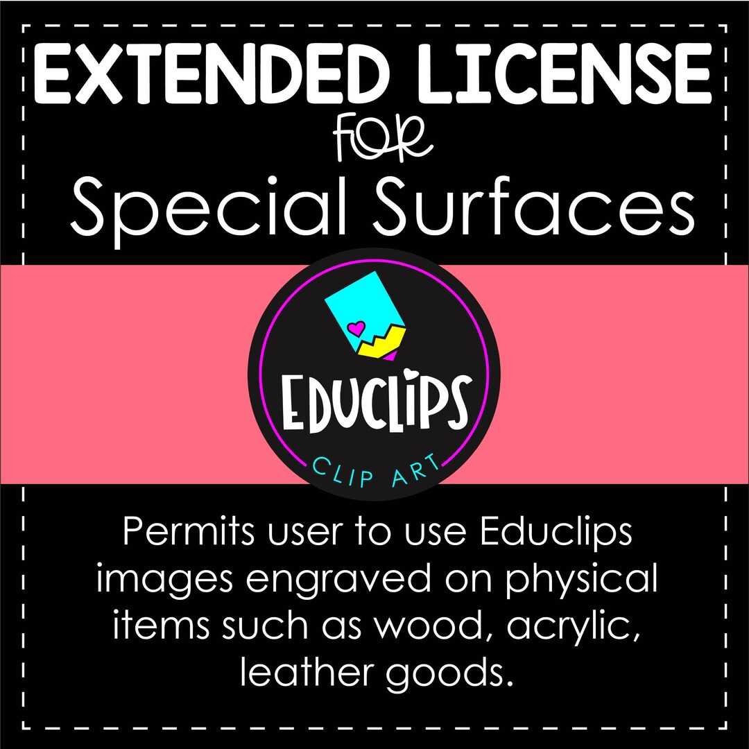Educlips Clipart Engraving License, Special Surfaces - Etsy