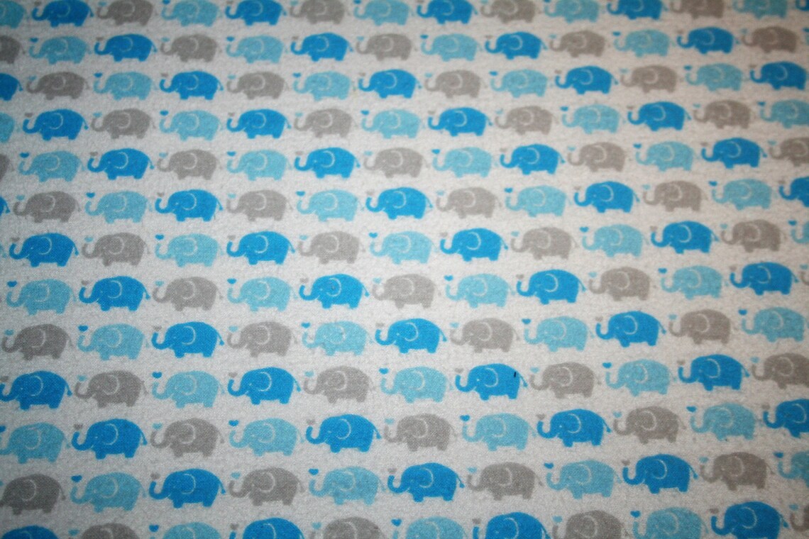 Elephant Flannel Baby Blanket Baby Boy Reversible Blanket | Etsy
