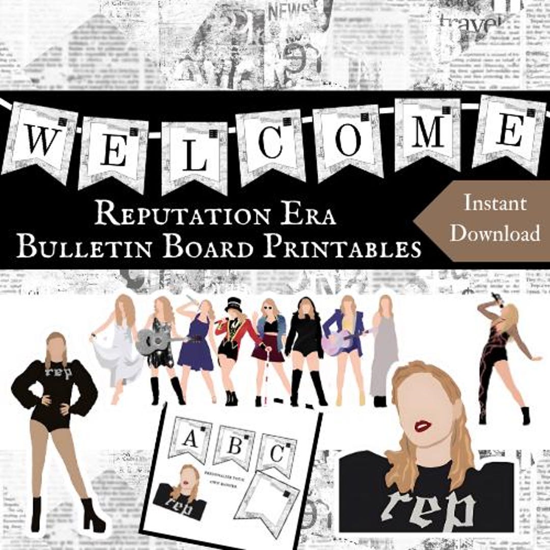 Reputation Era Bulletin Board Banner, Classroom Decor, Cute Eras ...