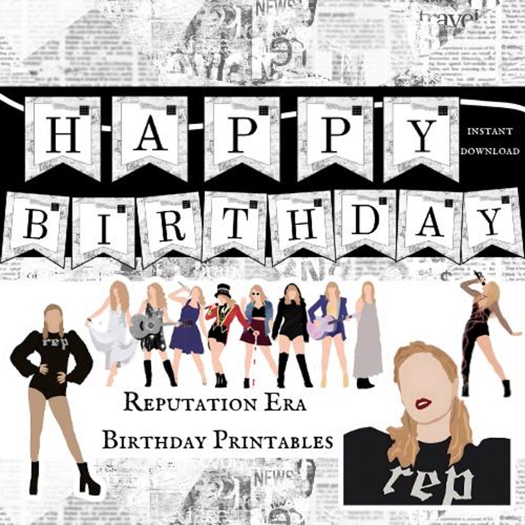 Reputation Era Birthday Party Banner, Event Decor, Cute Eras Birthday ...