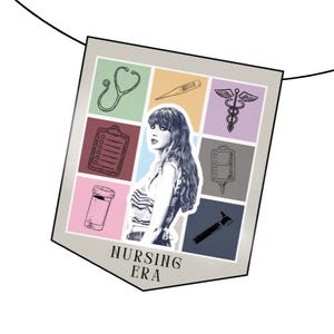 Eras Nurse Themed "congrats" and "welcome" Printable Party Pennant ...