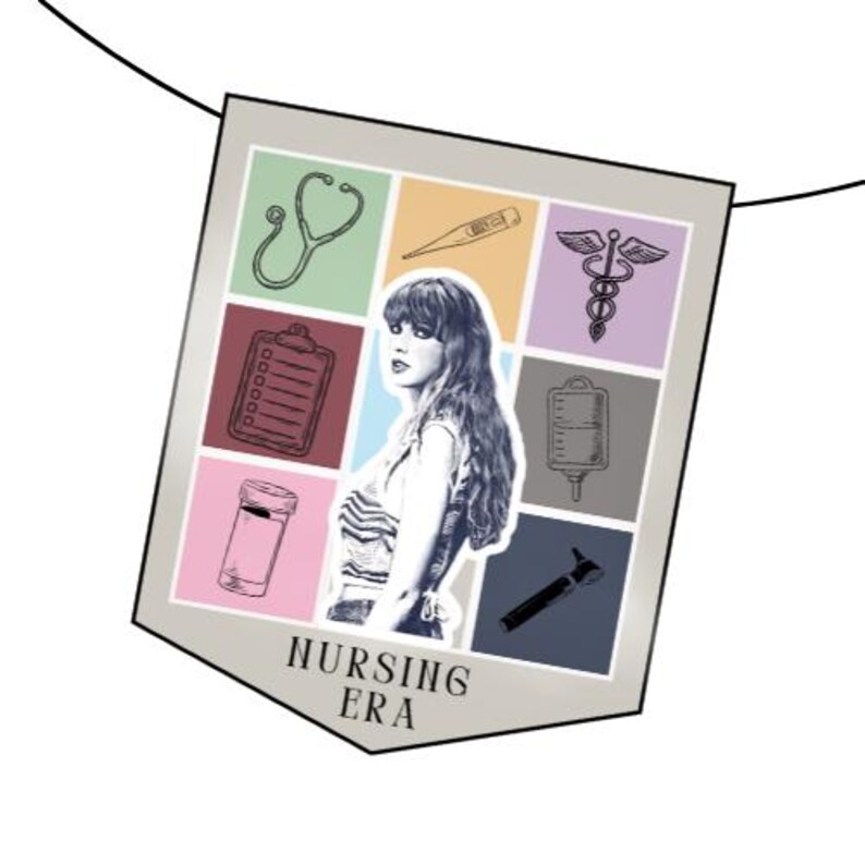 Eras Nurse Themed "congrats" and "welcome" Printable Party Pennant ...