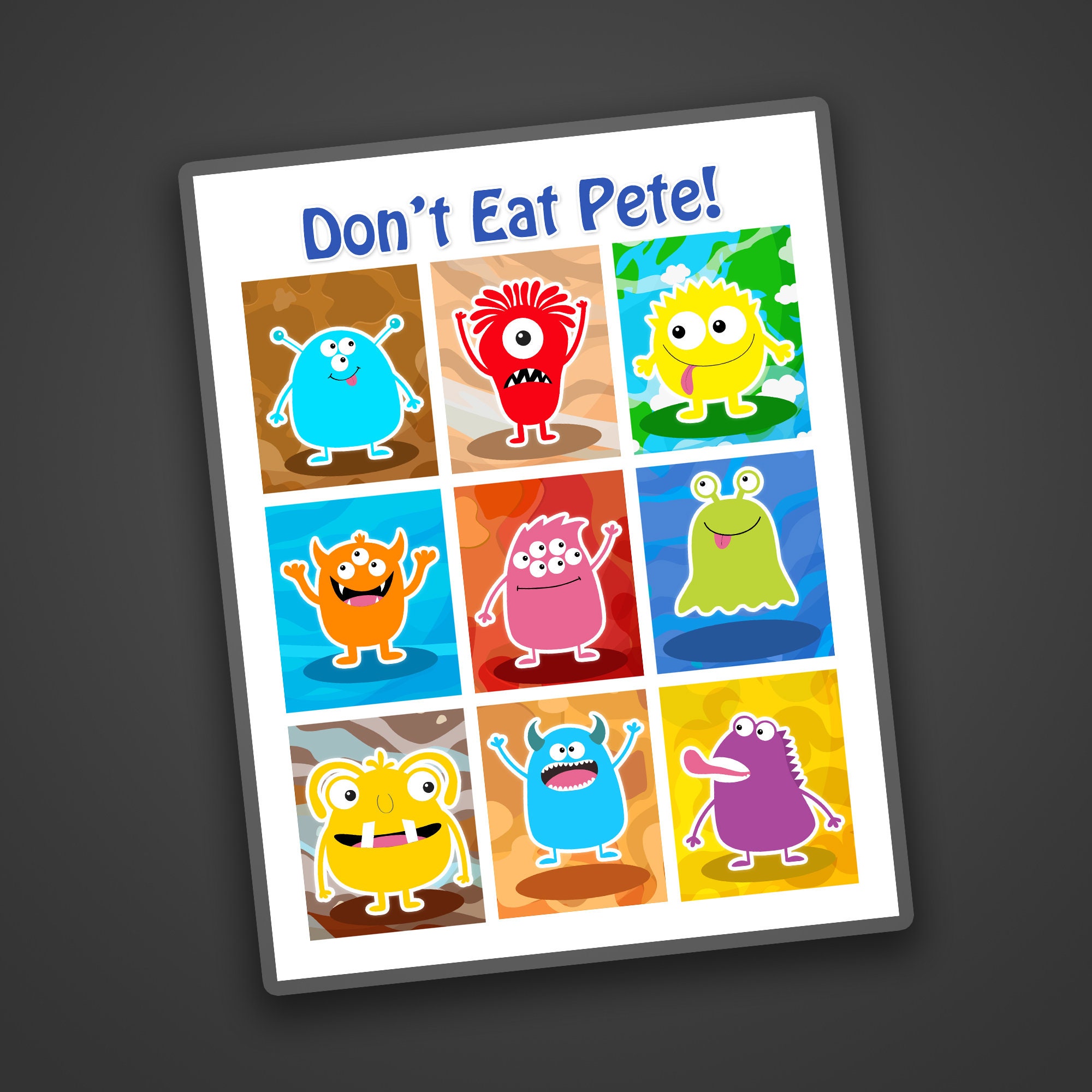 Don't Eat Pete Game - Printable - Etsy