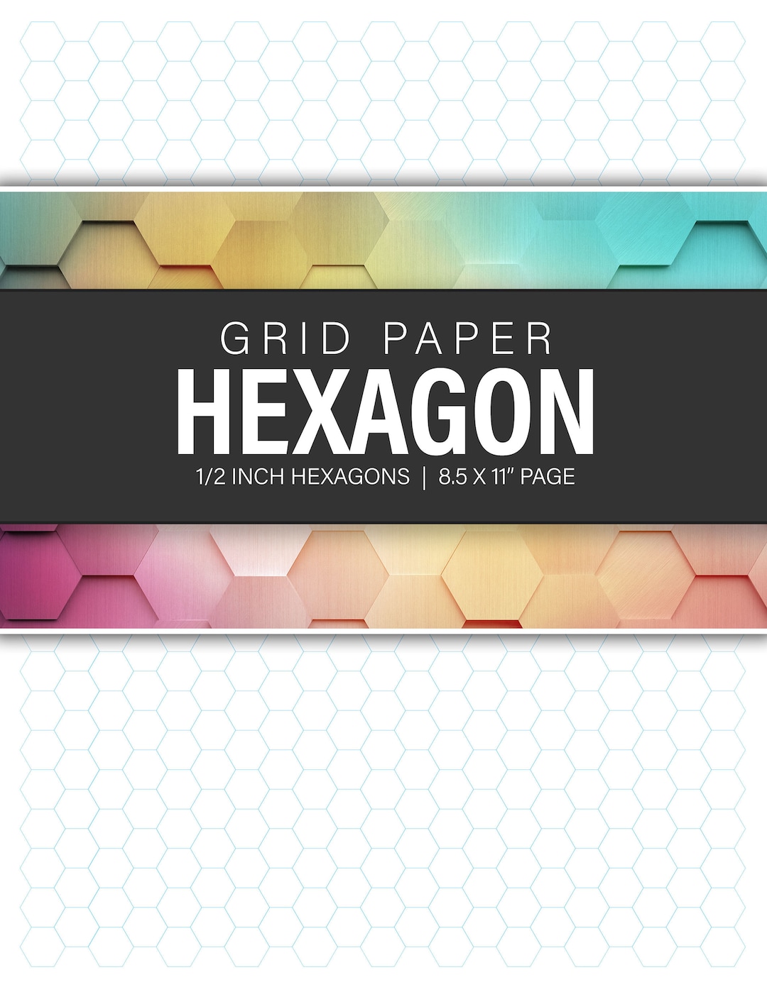 Hexagon Grid - Printable Digital Download - Etsy