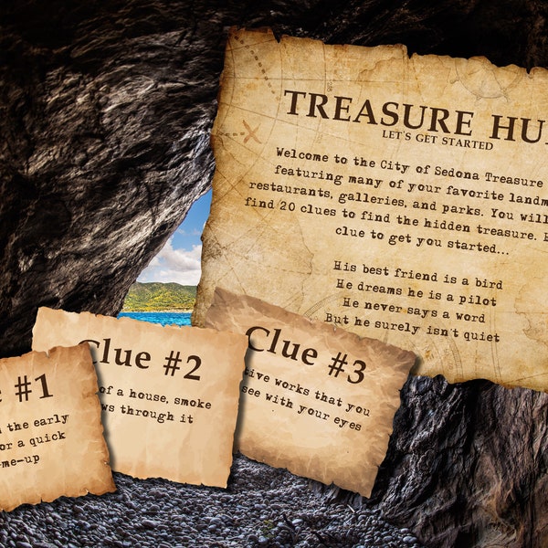 Treasure Hunt Template - Etsy