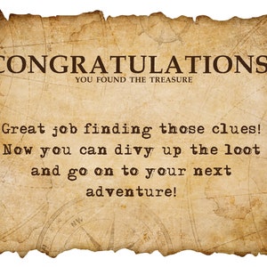 Activity - Treasure Hunt Template - Etsy