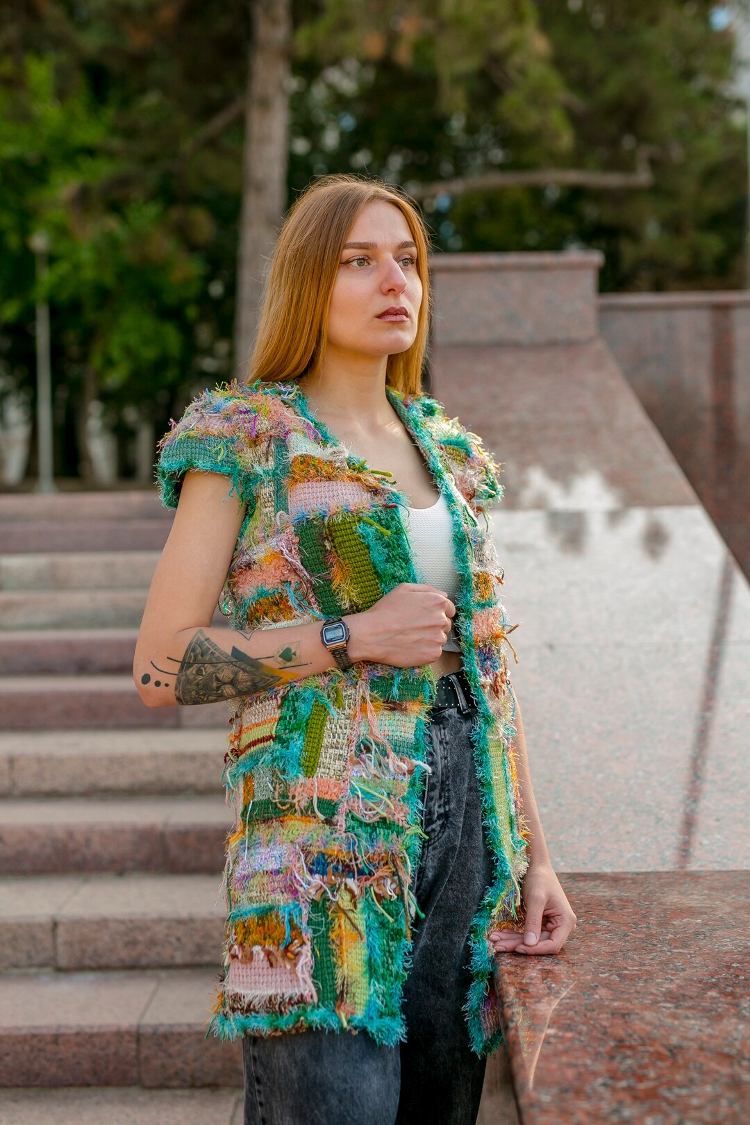 Handmade Multicolored Vest Jacket - Etsy