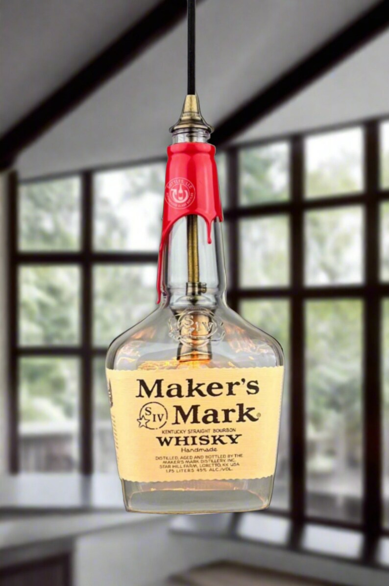 Maker's Mark Whisky 1.75L Bottle Pendant Light - Etsy