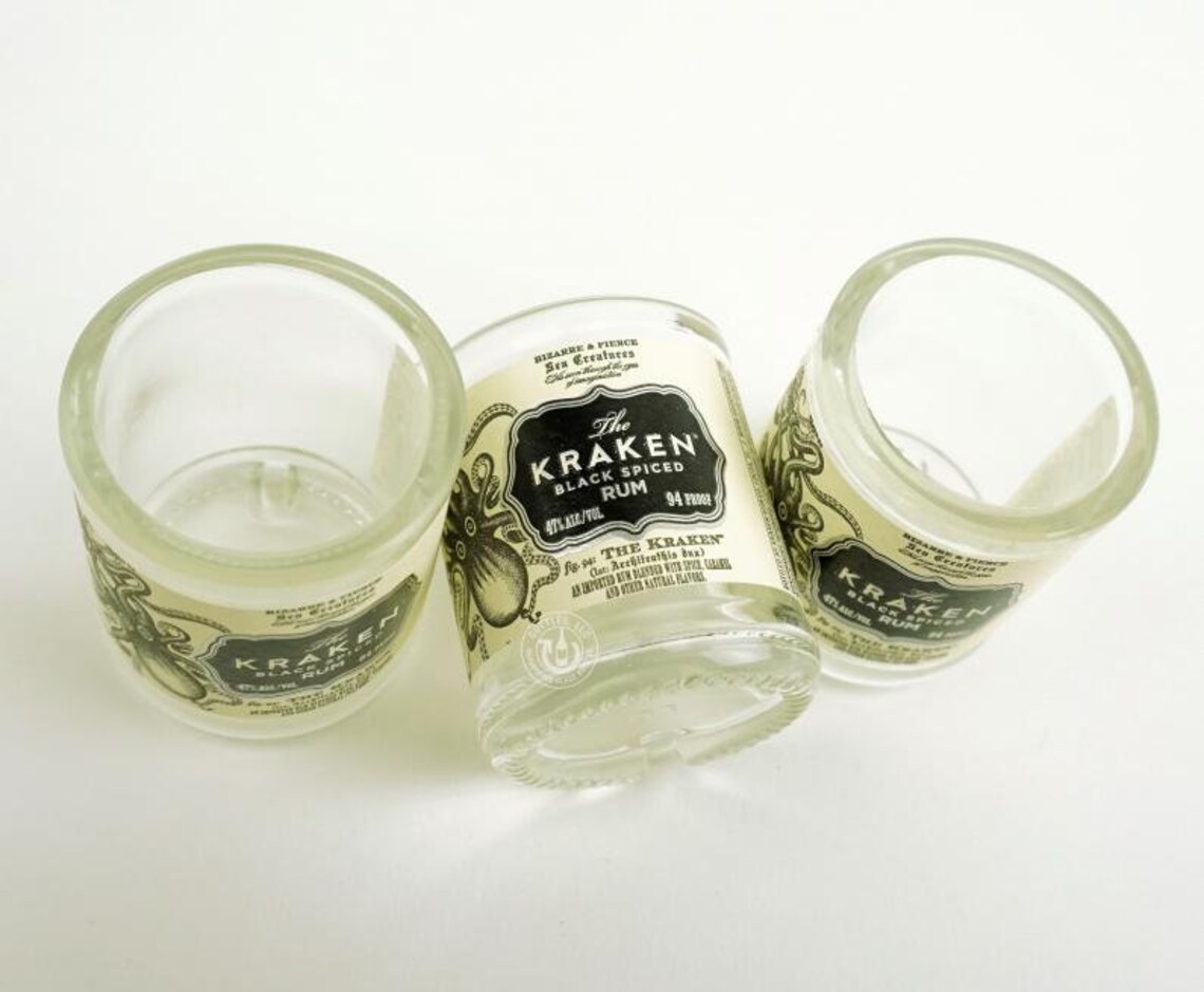 The Kraken Rum 50ml Bottle Shot Glass Etsy