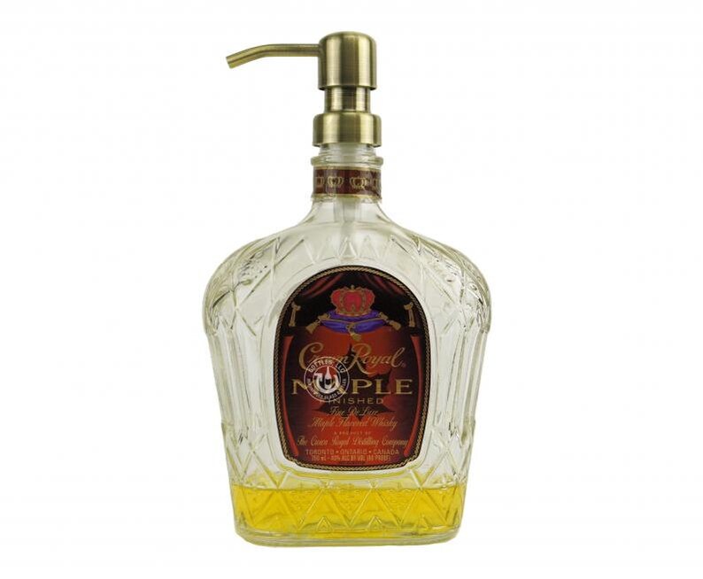 Crown Royal Whisky Bottle 24oz Soap Dispenser | Etsy