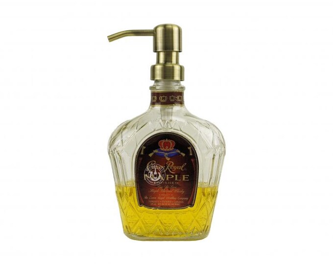 Crown Royal Whisky Bottle 12oz Soap Dispenser - Etsy