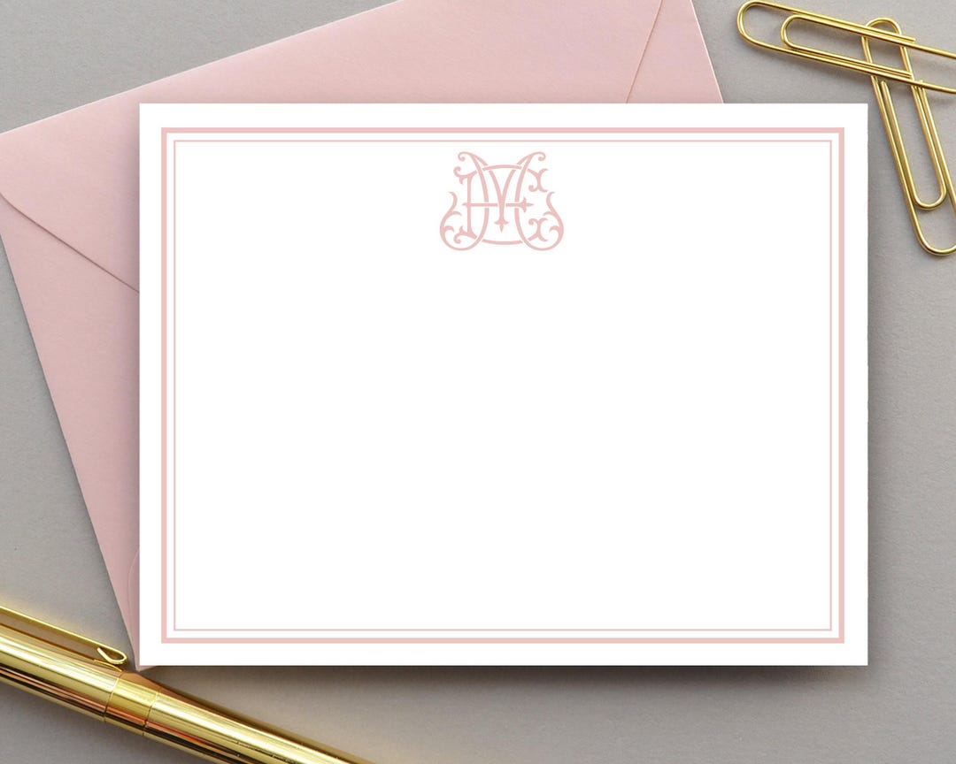 Personalized Stationary, Elegant Monogrammed Stationary Monogram ...