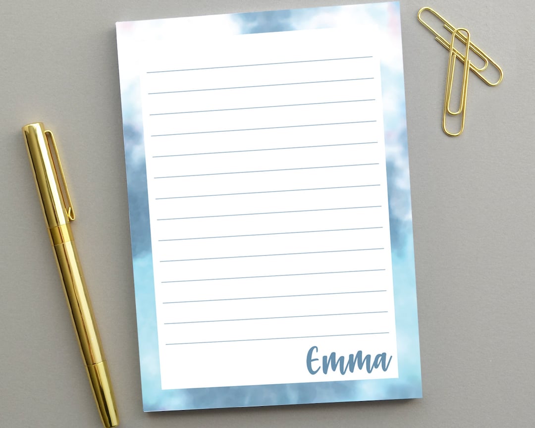 Tie Dye Personalized Notepad, Girls Stationary Personalized Stationery ...
