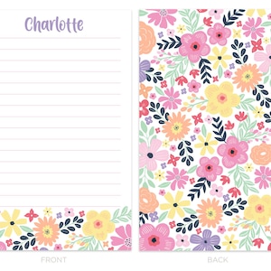 Floral Personalized Stationary Set, Kids Letter Writing Set for Girls ...