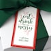 Eat Drink and Be Merry Tag Personalized Christmas Gift Tag - Etsy