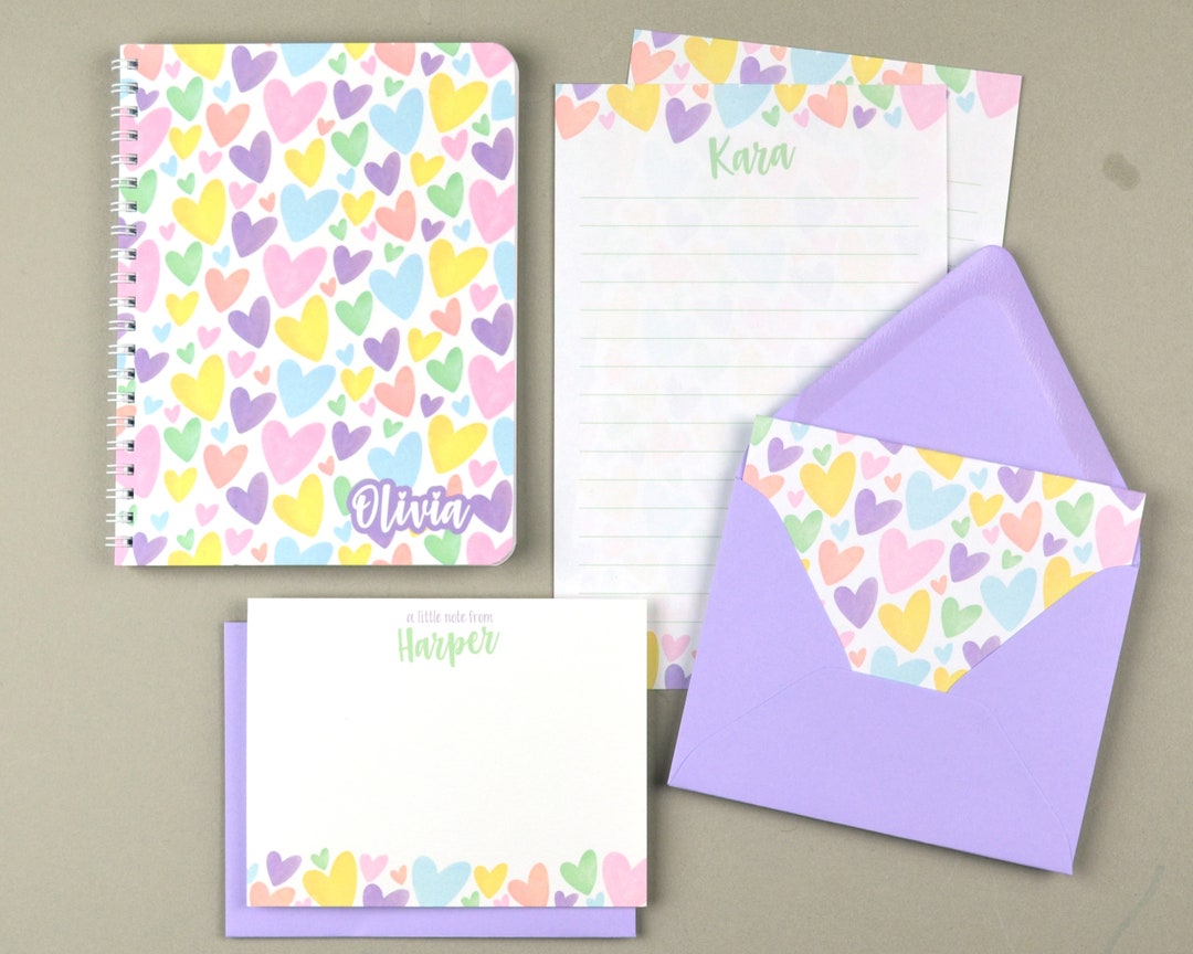 Personalized Stationary Set, Kids Letter Writing Set, Writing Paper for ...