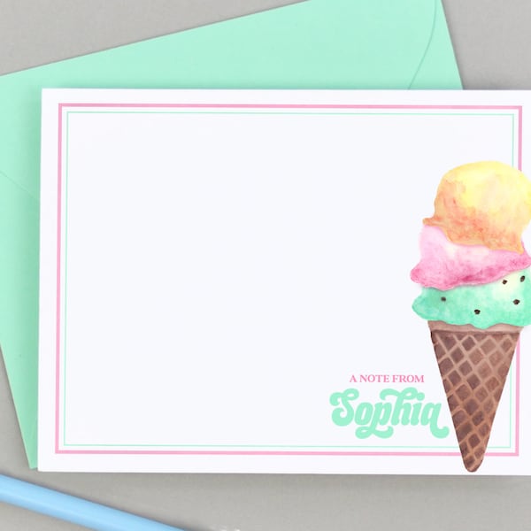 Ice Cream Notepad - Etsy