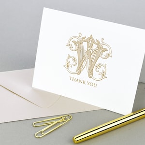 Monogram Stationary Monogrammed Thank You Cards Personalized Note Cards ...