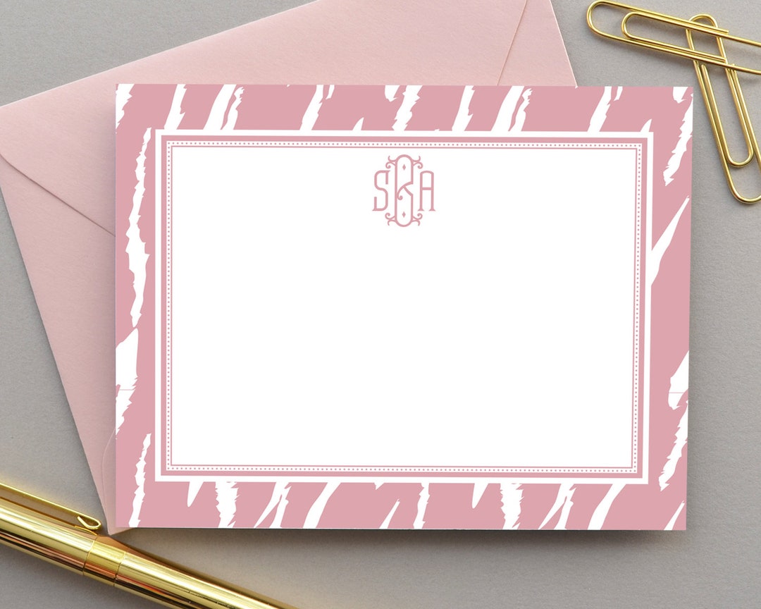 Personalized Stationary, Monogrammed Stationary, Animal Print ...