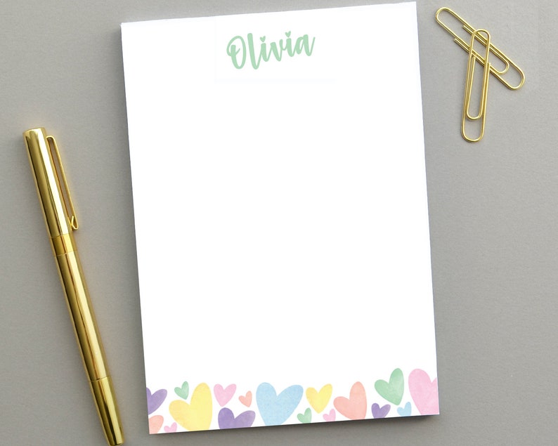Girls Personalized Notepad Girls Stationary Personalized - Etsy