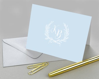 Monogram Stationary Monogrammed Note Card Personalized Note | Etsy