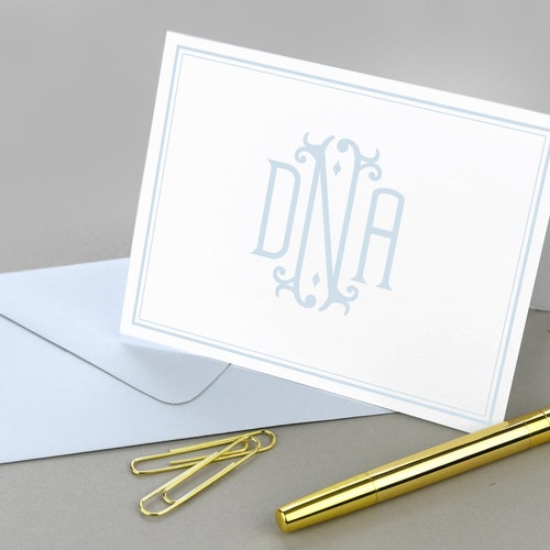 Personalized Stationery Monogrammed Notecards Monogram - Etsy