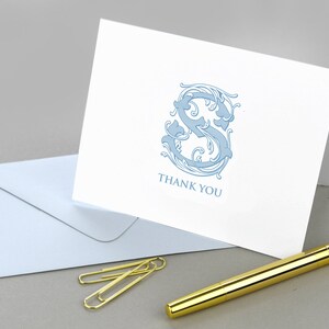 Monogram Stationary Monogrammed Thank You Cards Personalized Note Cards ...