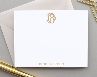 Monogram Stationary Monogrammed Note Card Personalized Note | Etsy