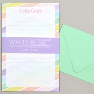 Kids Letter Writing Set, Personalized Stationary Paper for Girls ...
