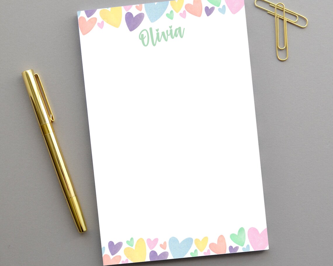 Girls Personalized Notepad Girls Stationary Personalized | Etsy