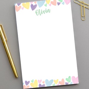 Girls Personalized Notepad, Girls Stationary Personalized Stationary ...