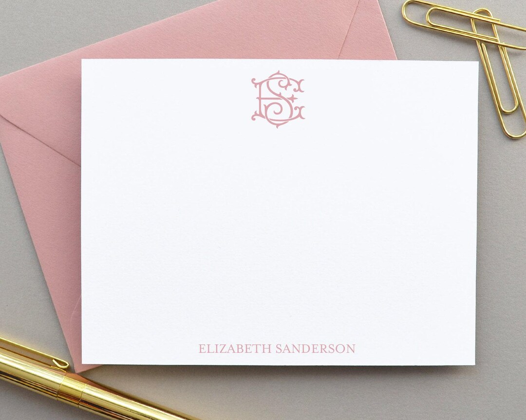Personalized Stationary, Elegant Monogrammed Stationery Monogram ...