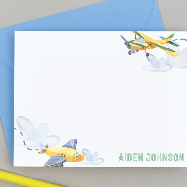 Airplane Note Cards - Etsy