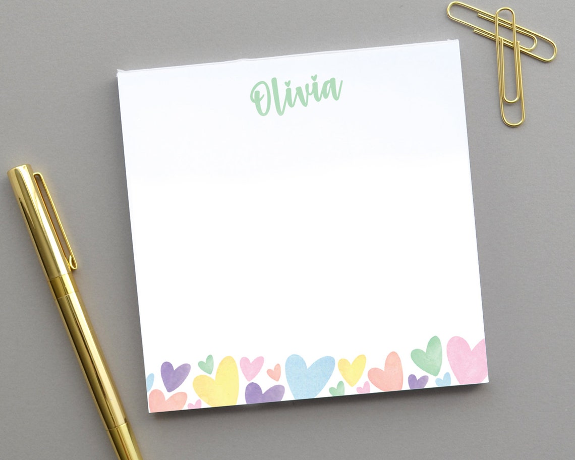 Girls Personalized Notepad, Girls Stationary Personalized Stationary ...